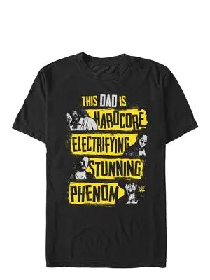 WWE This Dad Is Quote Short Sleeve Graphic T-shirt - Black