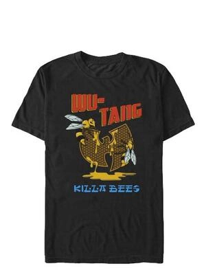WU-TANG CLAN Killa Bees Artwork Logo Short Sleeve Graphic T-shirt - Black