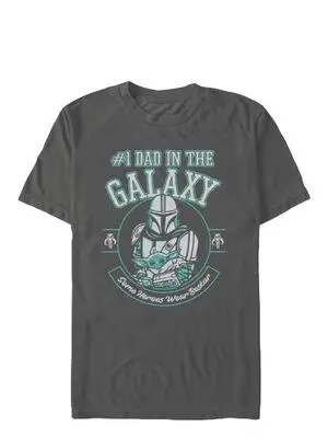 STAR WARS: THE MANDALORIAN Star Wars The Mandalorian Some Dads Wear Beskar Graphic T-shirt - Pepper
