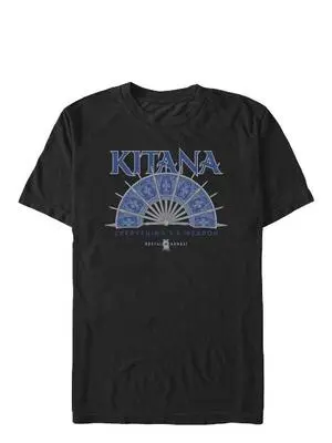 MORTAL KOMBAT II Kitana Steel Fan Everything Catchphrase Graphic T-shirt - Black
