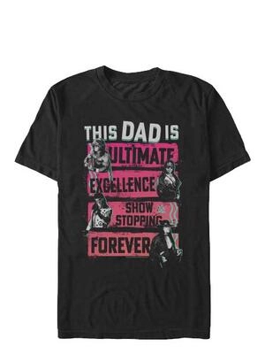 WWE This Dad Is Forever Short Sleeve Graphic T-shirt - Black
