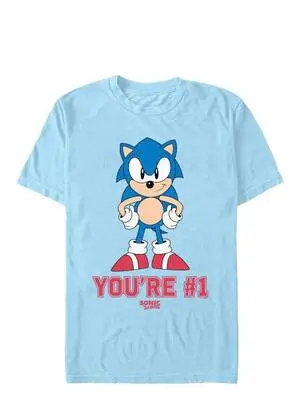SONIC THE HEDGEHOG You're The Number One Graphic T-shirt - Light Blue