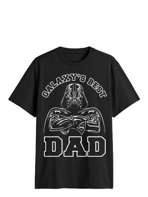 STAR WARS: A NEW HOPE Galaxy's Best Dad Vader Short Sleeve Graphic T-shirt - Black