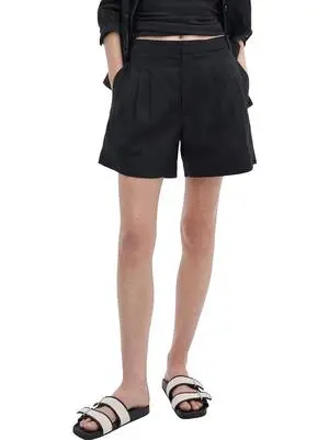RAG & BONE Rag & Bone Chappell Pleated Linen Blend Shorts