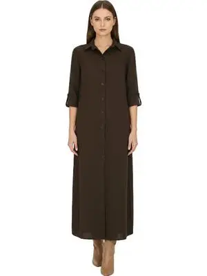 NELBLU SWIMWEAR Fifi Shirt Dress - Marron