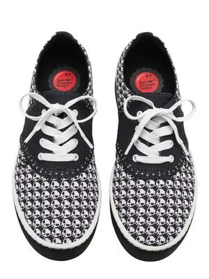 Hot Chocolate Design Bone & Chic Printed Lace-up Sneakers - Black