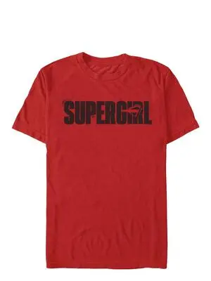 SUPERGIRL New Spray Logo Graphic T-shirt - Red