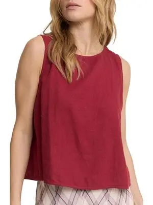 NOBODY'S CHILD Tulip Back Sleeveless Top - Red