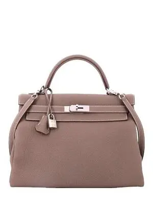 Hermès Kelly Handbag Togo With Palladium Hardware 32 - Grey