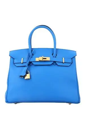 Hermès Birkin Handbag Epsom With Gold Hardware 30 - Blue