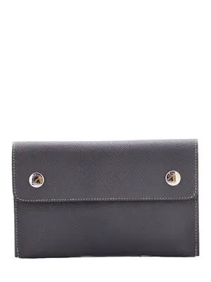 Hermès Double Snap Pochette Crossbody Epsom Gris Misty
