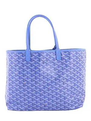 Goyard Saint Louis Reversible Tote Coated Canvas And Printed Canvas Pm Blue