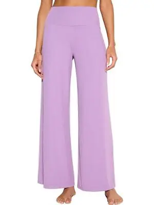 Spiritual Gangster Spiritual Gangster Journey Wide Leg Jersey Pants Amethyst