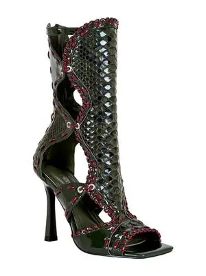 AZALEA WANG Indrani Gladiator Boot - Olive