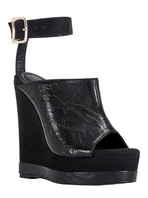 AZALEA WANG Tana Platform Ankle Strap Sandal - Black