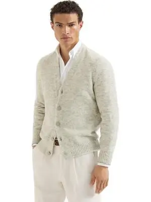 Brunello Cucinelli Alpaca, Cashmere, And Wool Cardigan - Medium Grey