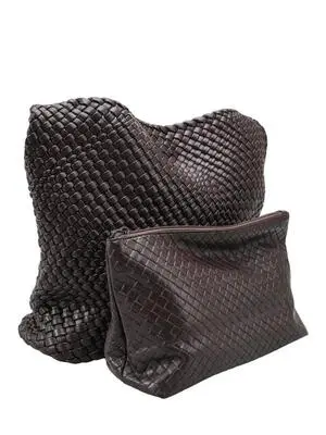 PROLOGUE SHOES Prologue Shoes Bellini Woven Handle Bag Brown