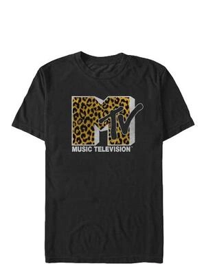 MTV Boombox Logo Graphic T-shirt - Black: Cheetah