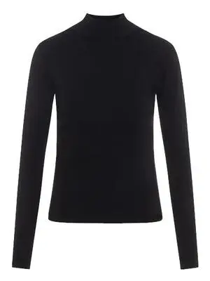 RIFF Riff Mock Neck Stretch Jersey Knit Top