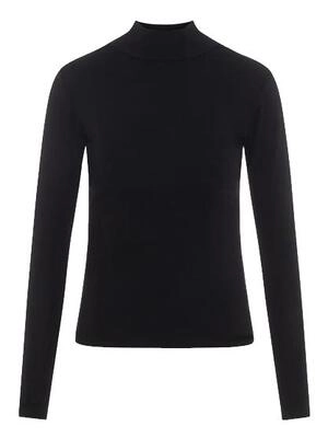RIFF Riff Mock Neck Stretch Jersey Knit Top