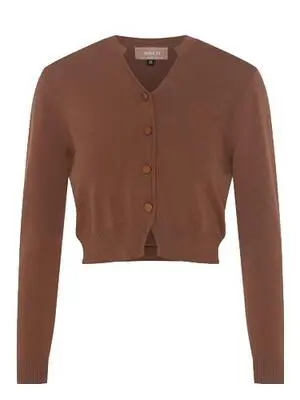 BIRCH Cropped Open Knit Button-Front Cardigan