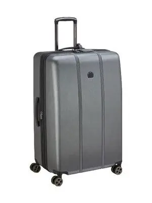DELSEY PARIS Cadence Large Checked Spinner Luggage - Brushed Silver