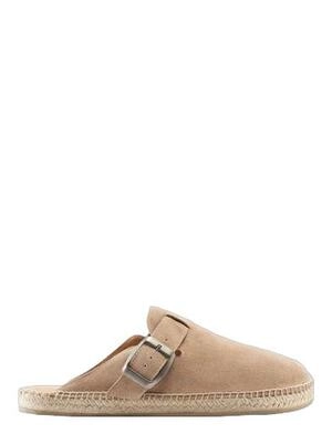 VISCATA Menuda Suede Espadrille Clogs - Camel