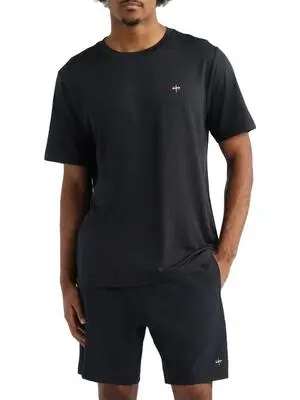 SANTO STUDIO Verona Tech Solid T-shirt - Black
