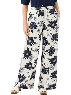 Karen Kane Floral Wide Leg Pants - Print