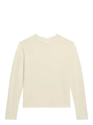 Helmut Lang Long Sleeve Textured T-shirt - Ivory