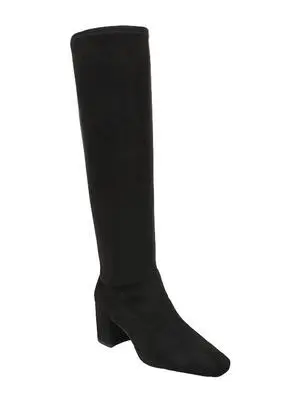 Franco Sarto Knee High Stretch Knit Boots - Black