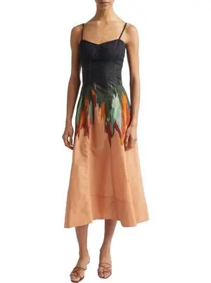 Ulla Johnson Fiora Floral Cotton Dress - Agate