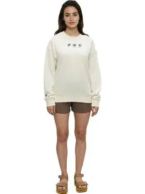 TENTREE Haiti Embroidery Relaxed Crewneck Sweatshirt - Undyed/graphite