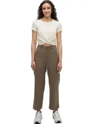 TENTREE Slocan Wide Leg Cropped Trousers - Timber