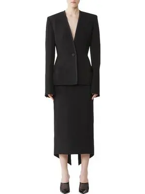 LANVIN Silk And Viscose Open-back Jacket - Black