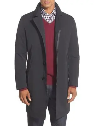 SANYO Tech Fiber Trench Coat With Removable Liner - Black