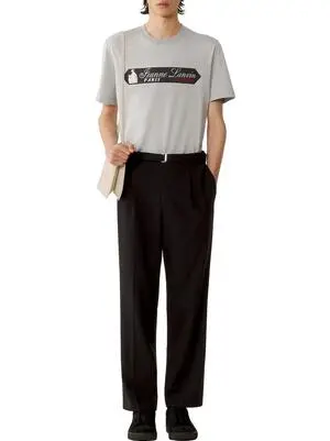 LANVIN Printed Signature Label T-shirt - Grey