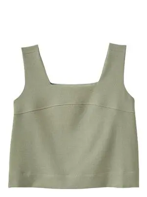 CARTOLINA James Pebbled Crepe Tank - Moss