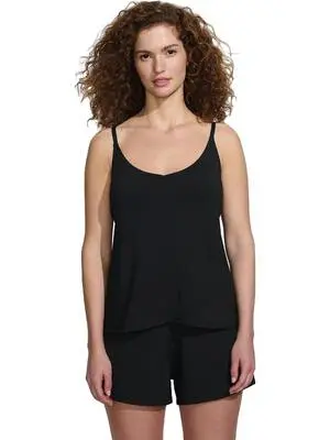 LANDS' END Tulip Romper Swimsuit - Black