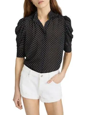 FRAME The Gillian Silk Button-up Shirt - Black Multi