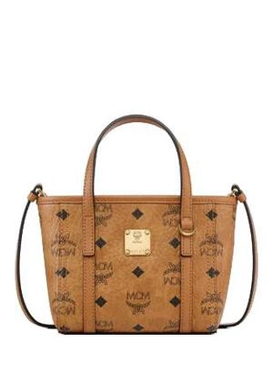 Mcm Toni Top-zip Shopper In Visetos Monogram Canvas - Brown