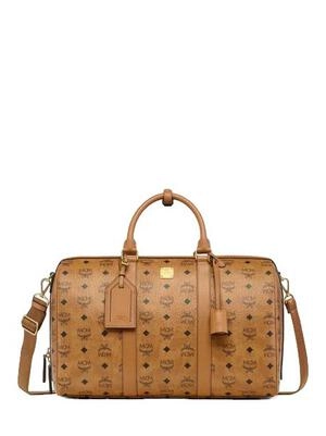 Mcm MCM Ottomar Weekender Bag In Visetos Monogram Canvas Cognac