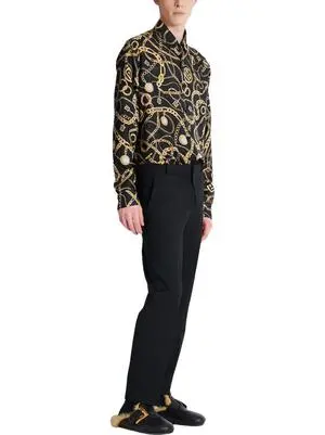 Balmain Tailored Wool Trousers - Black