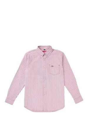 SUGARLOAF SOCIAL CLUB The Tournament Stripe Cotton Blend Button-down Oxford Shirt - Red