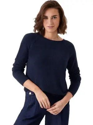 CELTIC & CO. Roll Edge Crew Neck Jumper - Navy