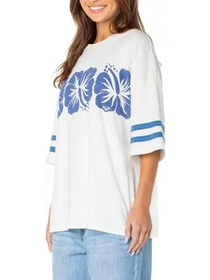 Roxy Game Day Oversize Graphic T-shirt - Cloud Dancer