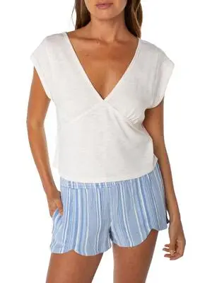 Roxy Sea Drift Cap Sleeve Top - Dew