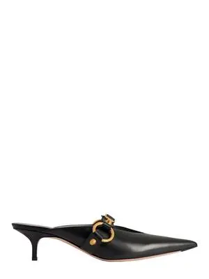 Balenciaga City Mule With Gold Tone Hardware - Black