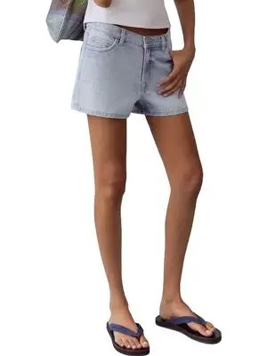 MANGO MANGO TEEN Glitter Embellished Denim Shorts