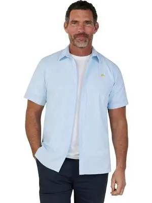 RAGING BULL Seersucker Stripe Shirt - Sky Blue